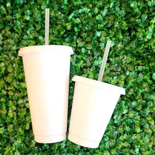 White Reusable Cold Cup 24oz. - Etsy