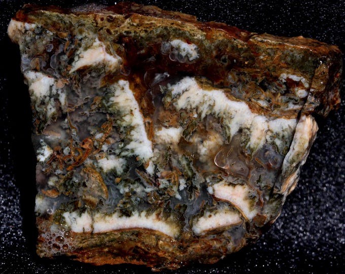 E-04 ~ 4.3oz 5pc Slabs Linda Marie Seam Jasper/agate ~ Graveyard Point ...