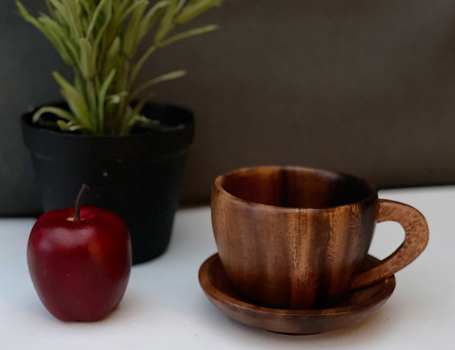Handmade Wooden Teacup and Saucer Set Coffee Cup Set - Etsy
