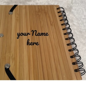 Customized Bamboo Notebook With Pen Journal Eco Friendly - Etsy