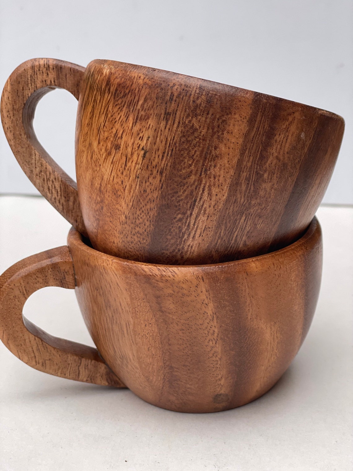 Handmade Wooden Teacup and Saucer Set Coffee Cup Set - Etsy