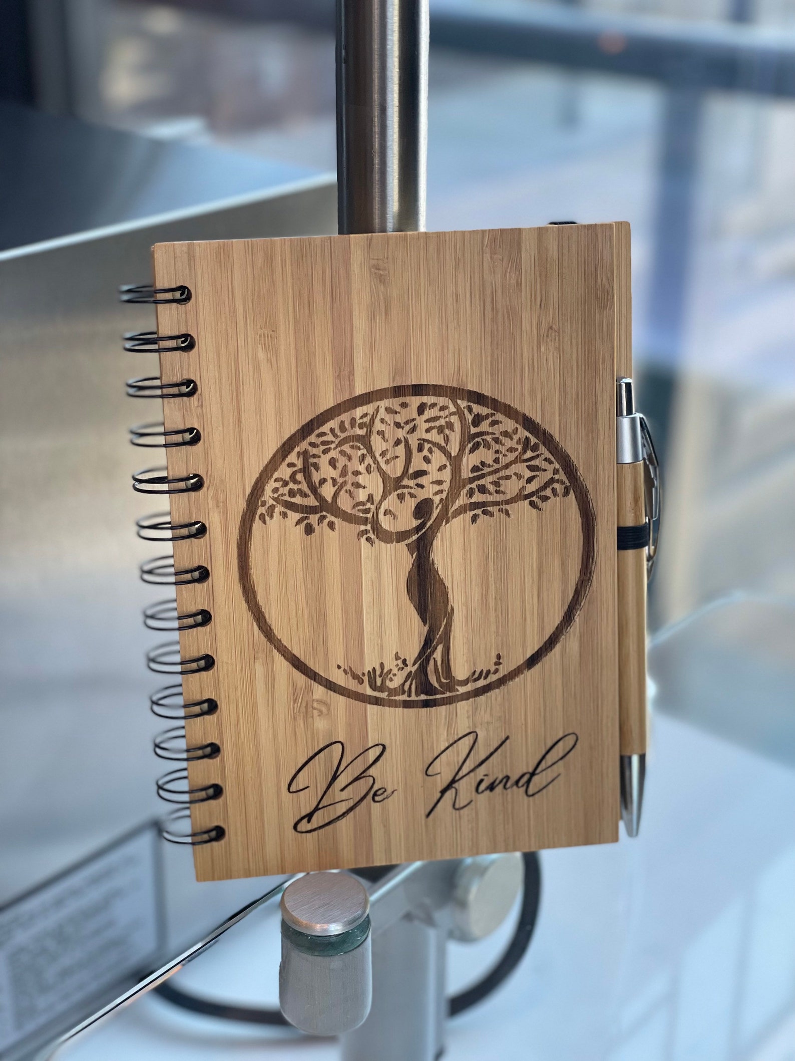 Customized Bamboo Notebook With Pen Journal Eco Friendly - Etsy