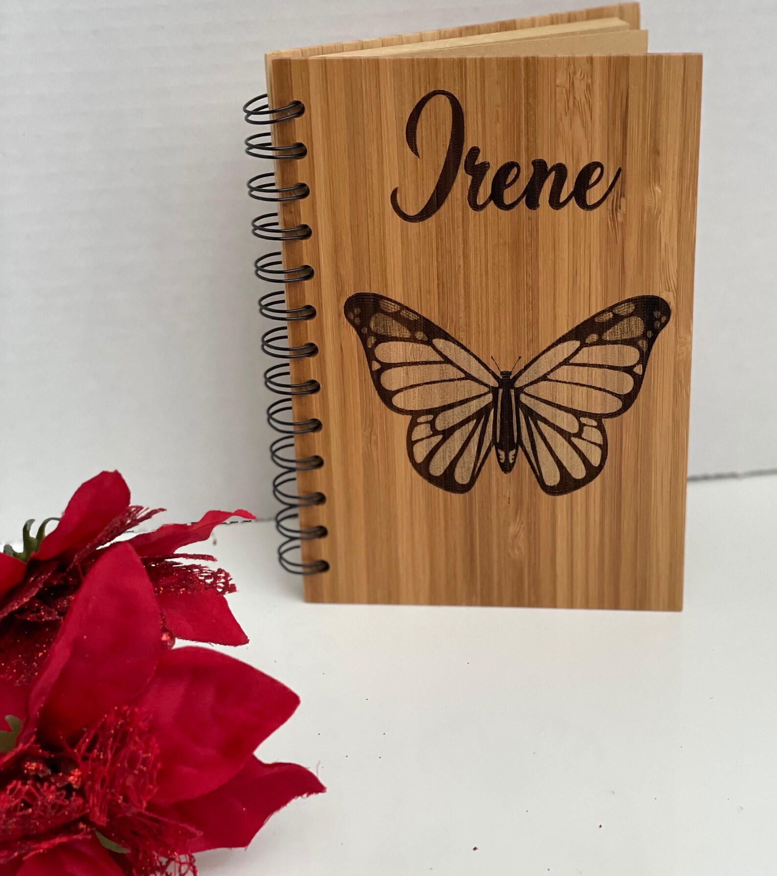 Customized Bamboo Notebook With Pen Journal Eco Friendly - Etsy