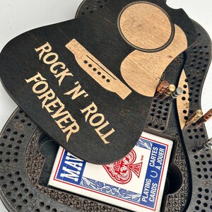 Guitar Shaped Cribbage Board With Storage & Custom Engraving - Etsy