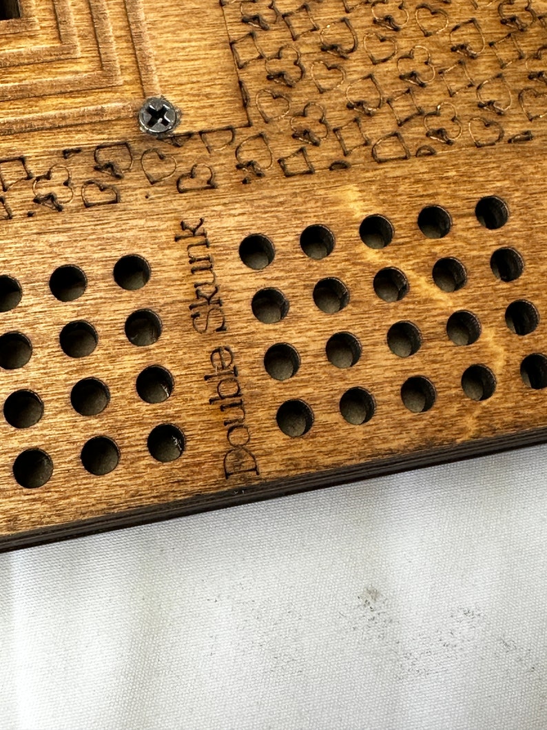 Extra Large Personalized Cribbage Board With Storage, 24” X 9.5” Wide ...