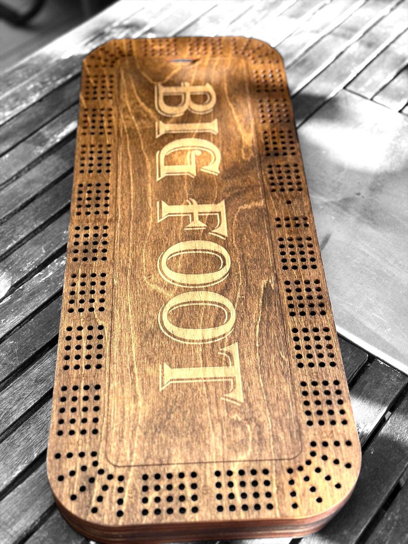 Extra Large Personalized Cribbage Board With Storage, 24” X 9.5” Wide ...
