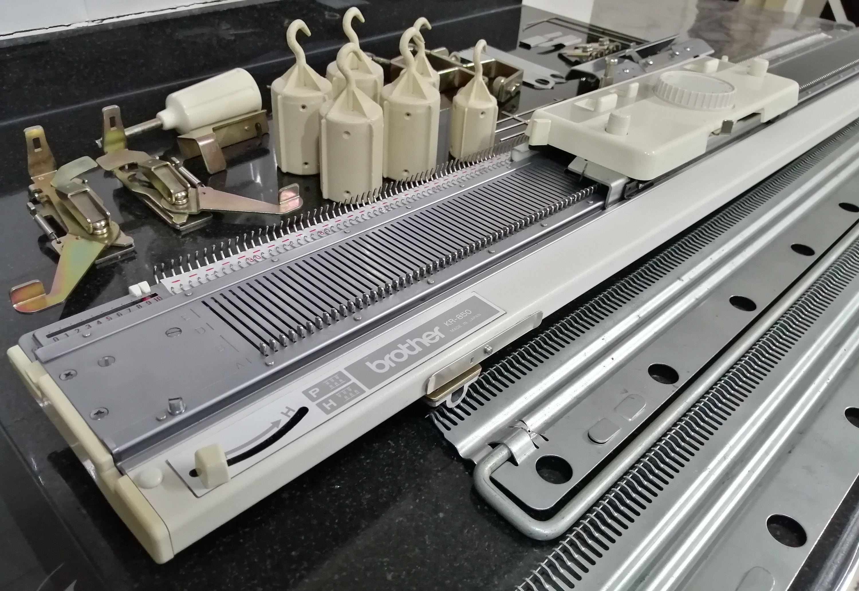 Home Garden Brother Standard Gauge Knitting Machine KR 850 Ribber Home Garden Brother Standard Gauge Knitting Machine KR 850 Ribber