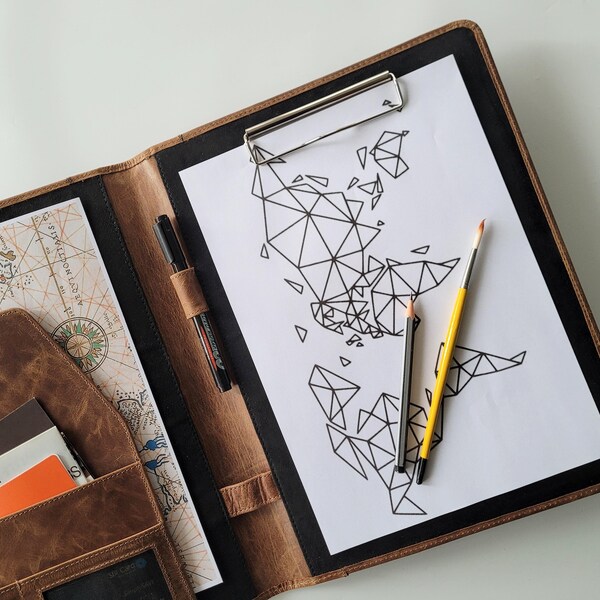 Leather Padfolio - Etsy