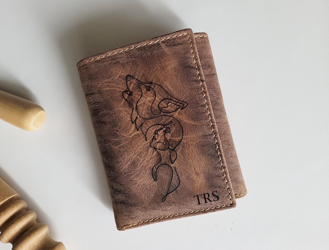 Perfect Leather Men's Trifold Wallet RFID Personalized Monogram ...