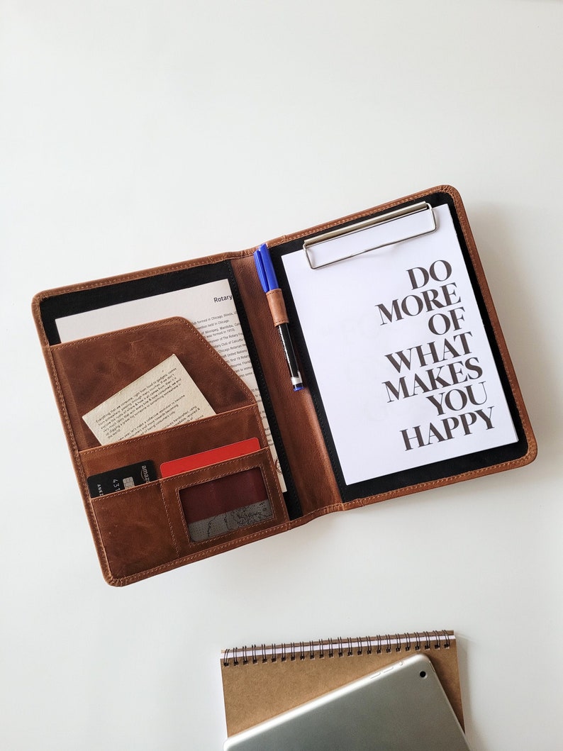 Leather Padfolio, Custom Padfolio,brown Leather Padfolio ,A4 Size ...