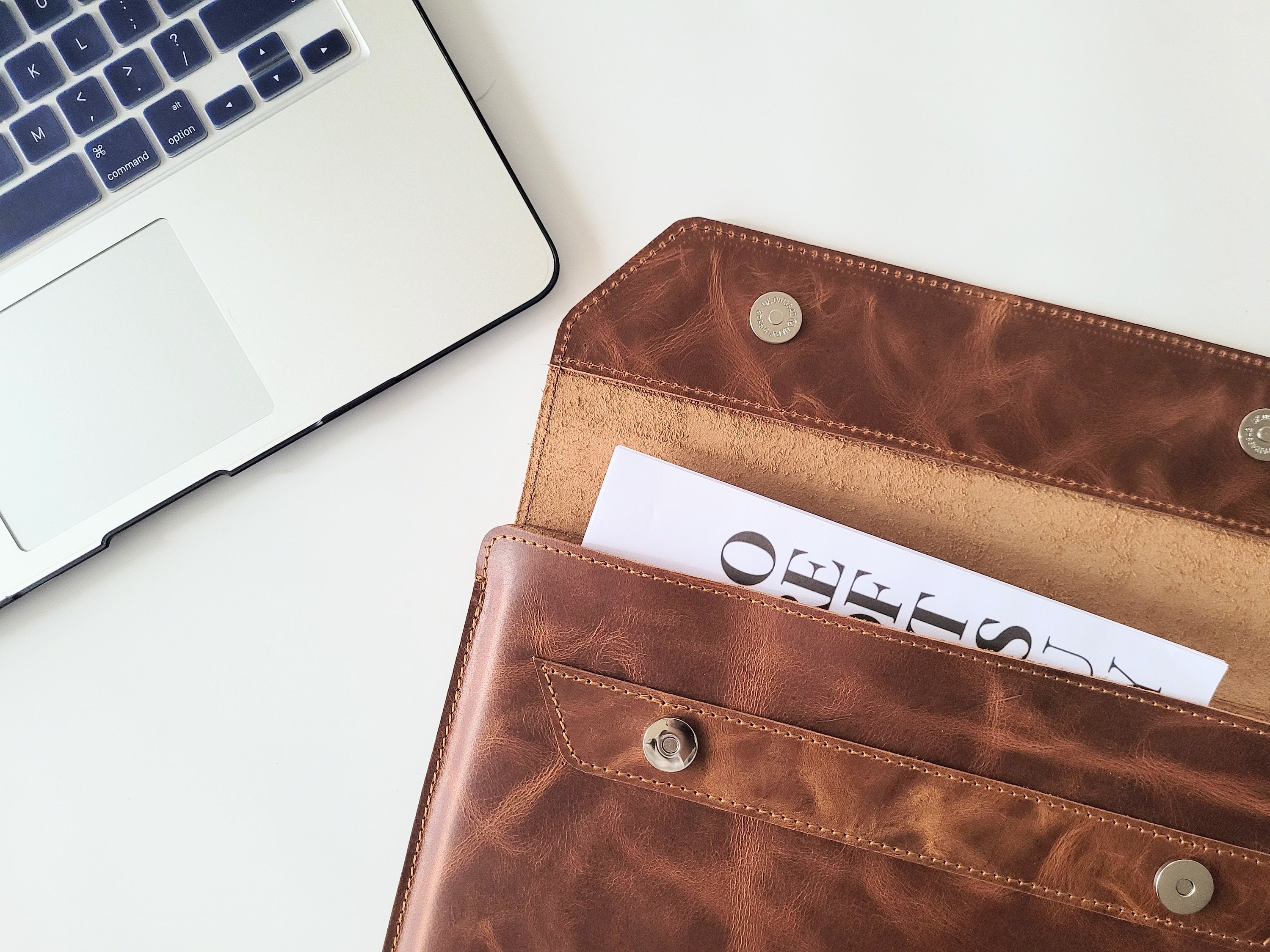 A4 Leather Document Holder, Personalized Document Holder, Leather ...