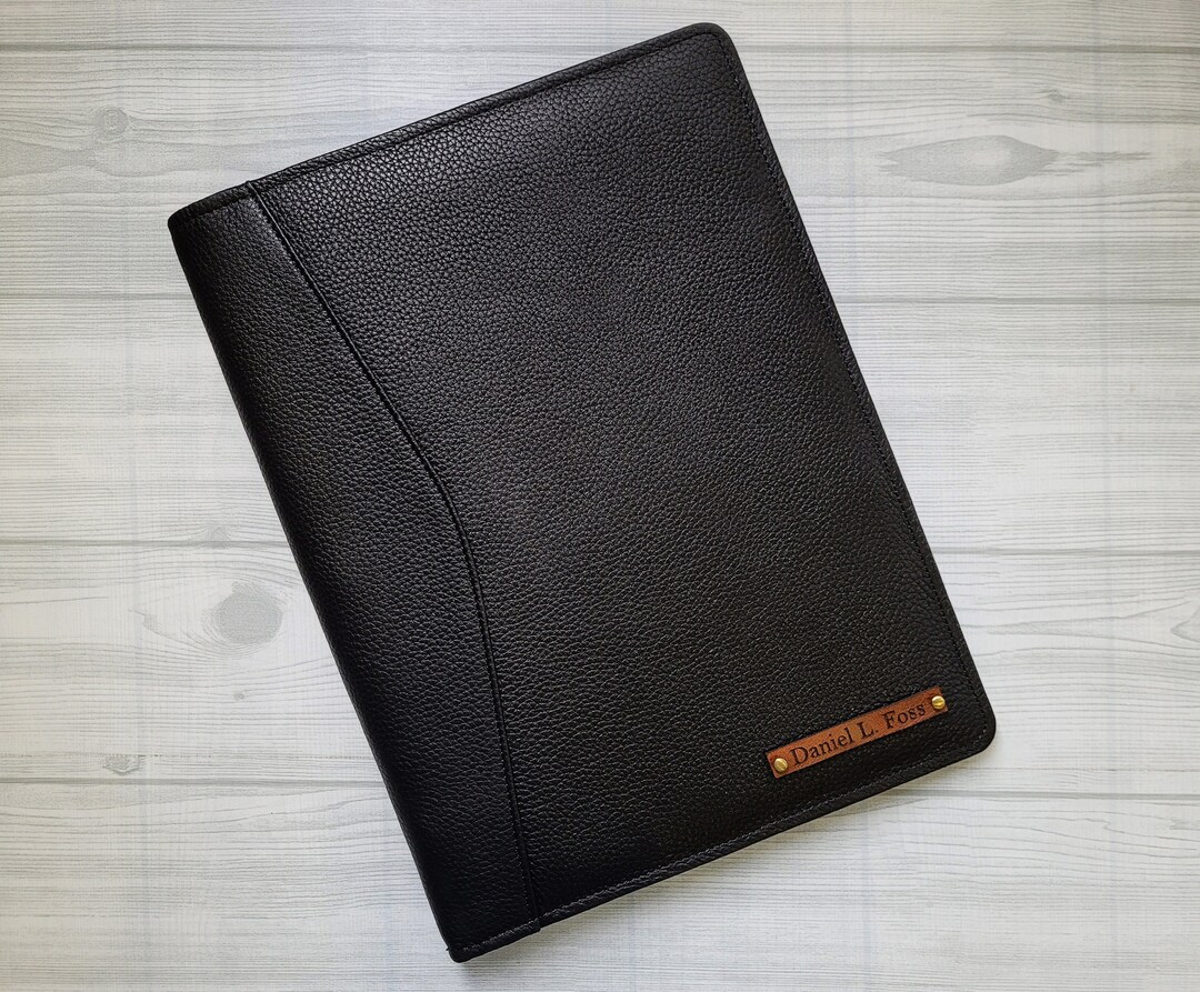 Personalized Padfolio Customizable , Custom Padfolio, Brown Leather ...