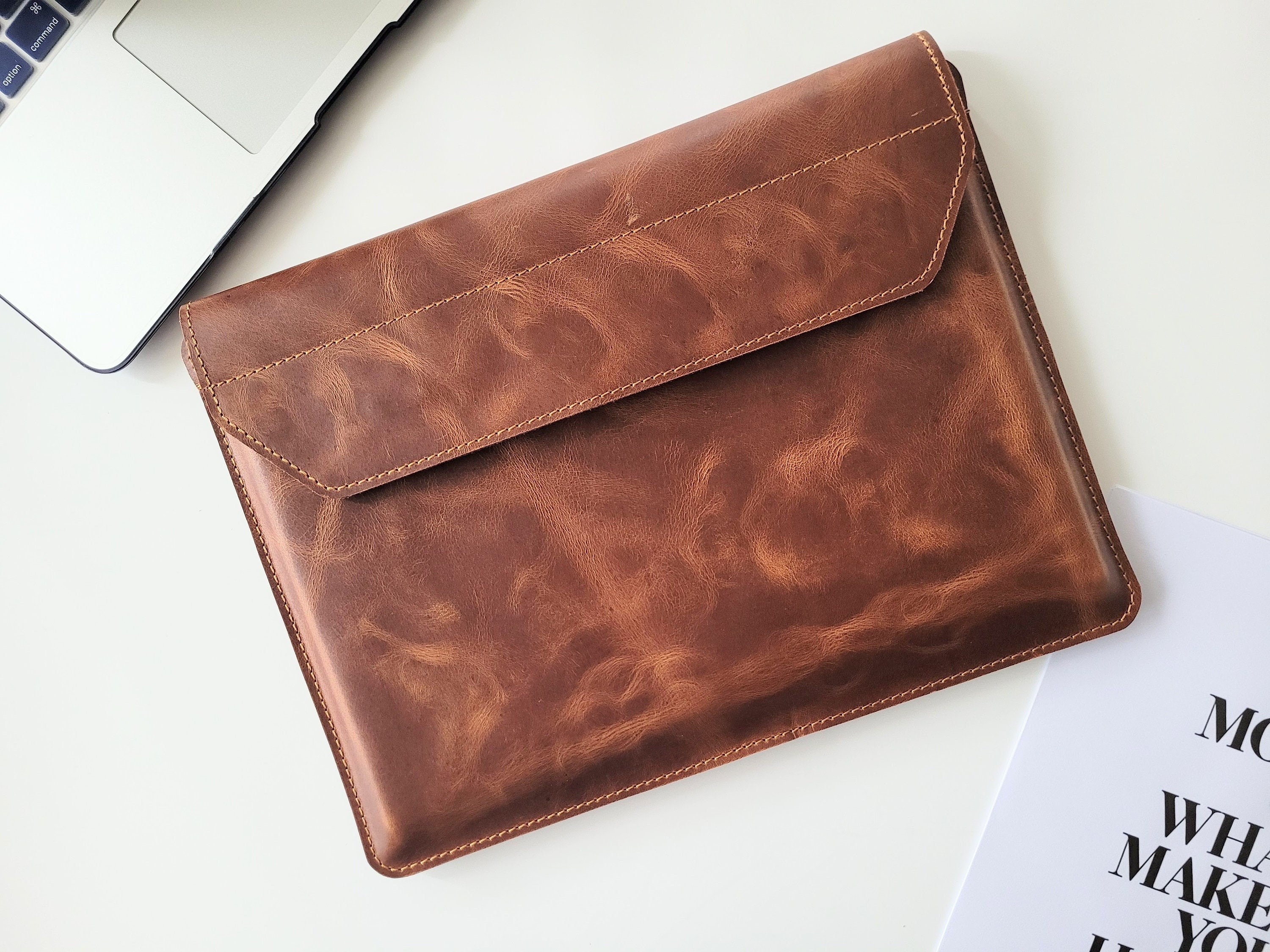 A4 Leather Document Holder, Personalized Document Holder, Leather ...