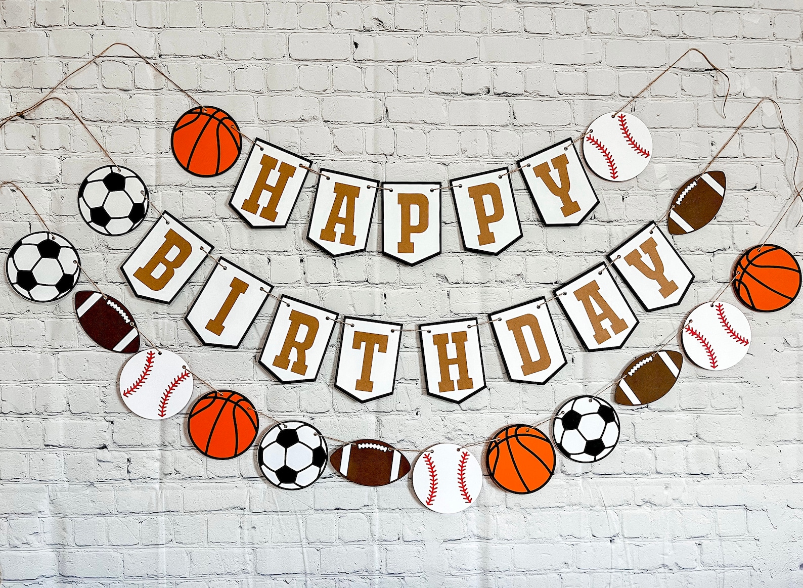Happy Birthday Sports Banner / Sports Ball Banner / Sports - Etsy