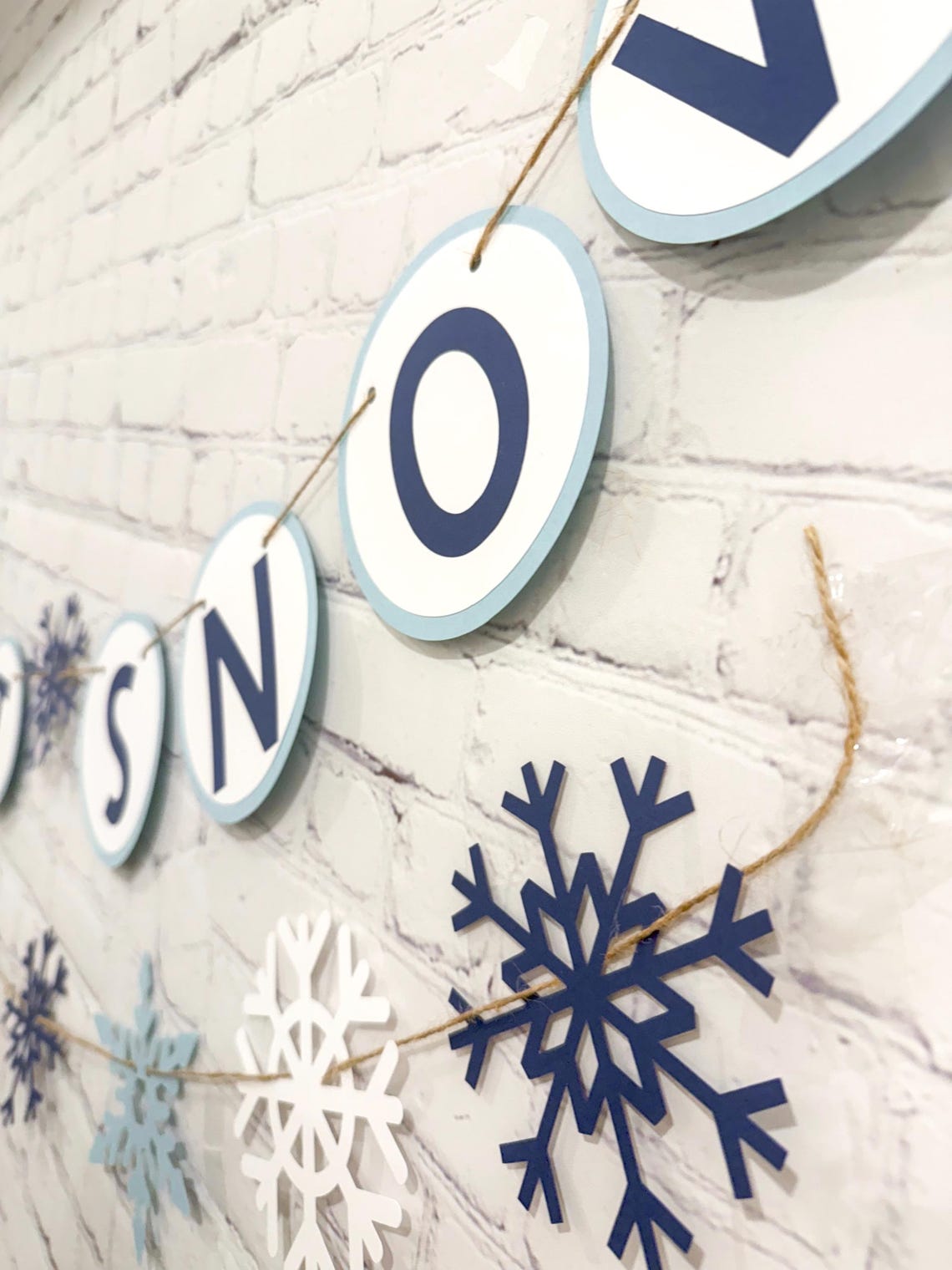 Let It Snow Banner / Winter Banner / Snowflake Banner / Snowflake ...