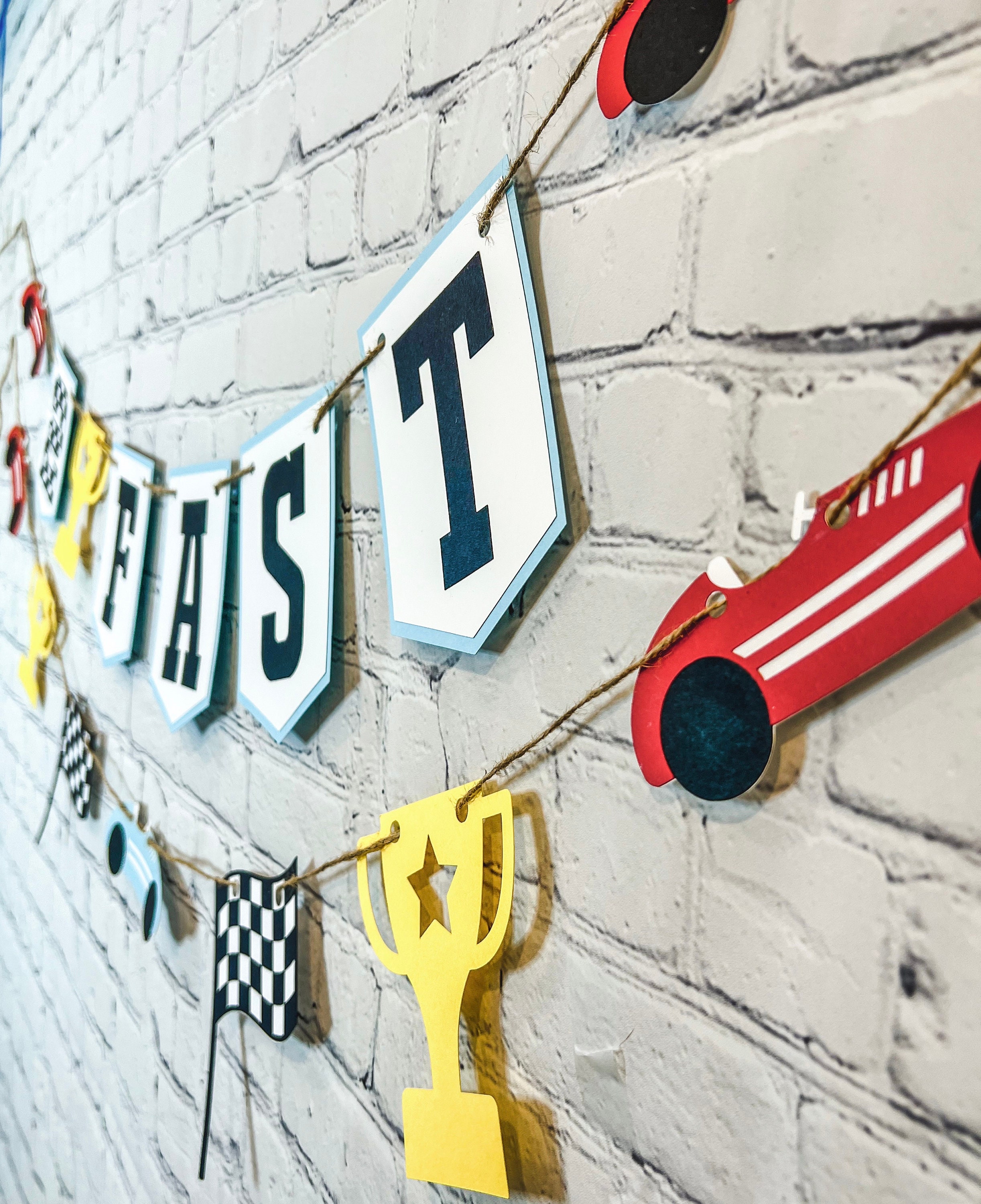 Two Fast Birthday Banner / Race Car Banner / Race Car Birthday / 2 Fast ...