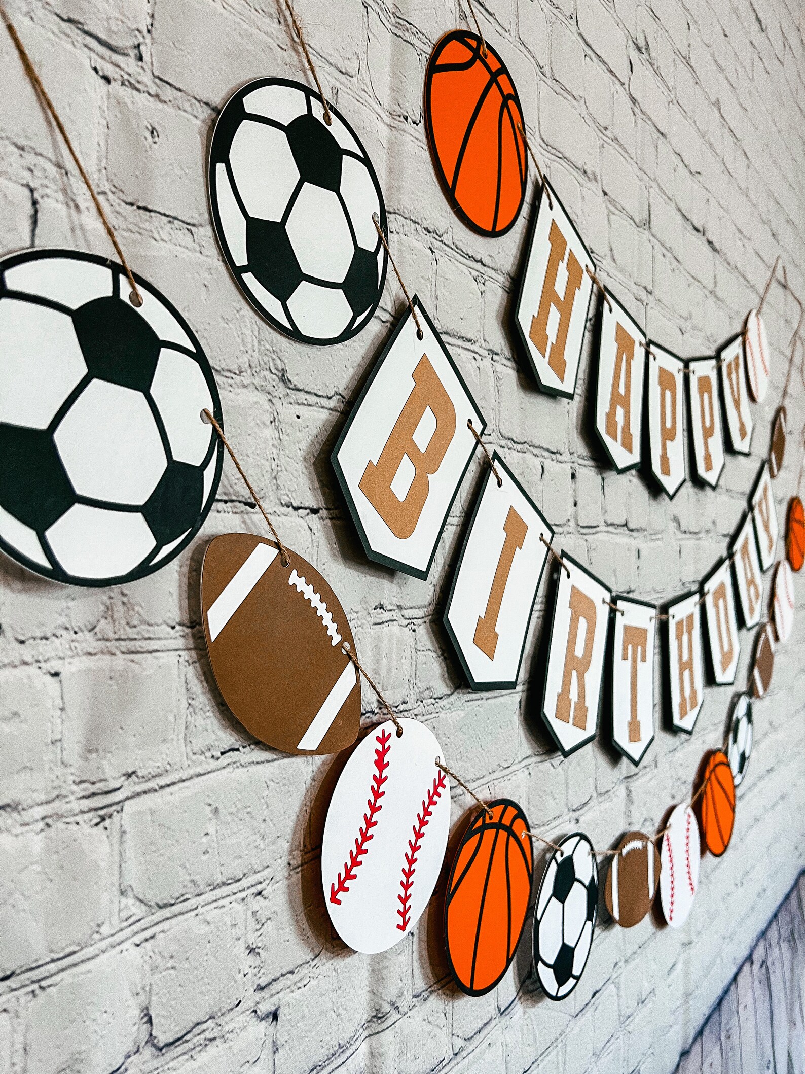 Happy Birthday Sports Banner / Sports Ball Banner / Sports - Etsy