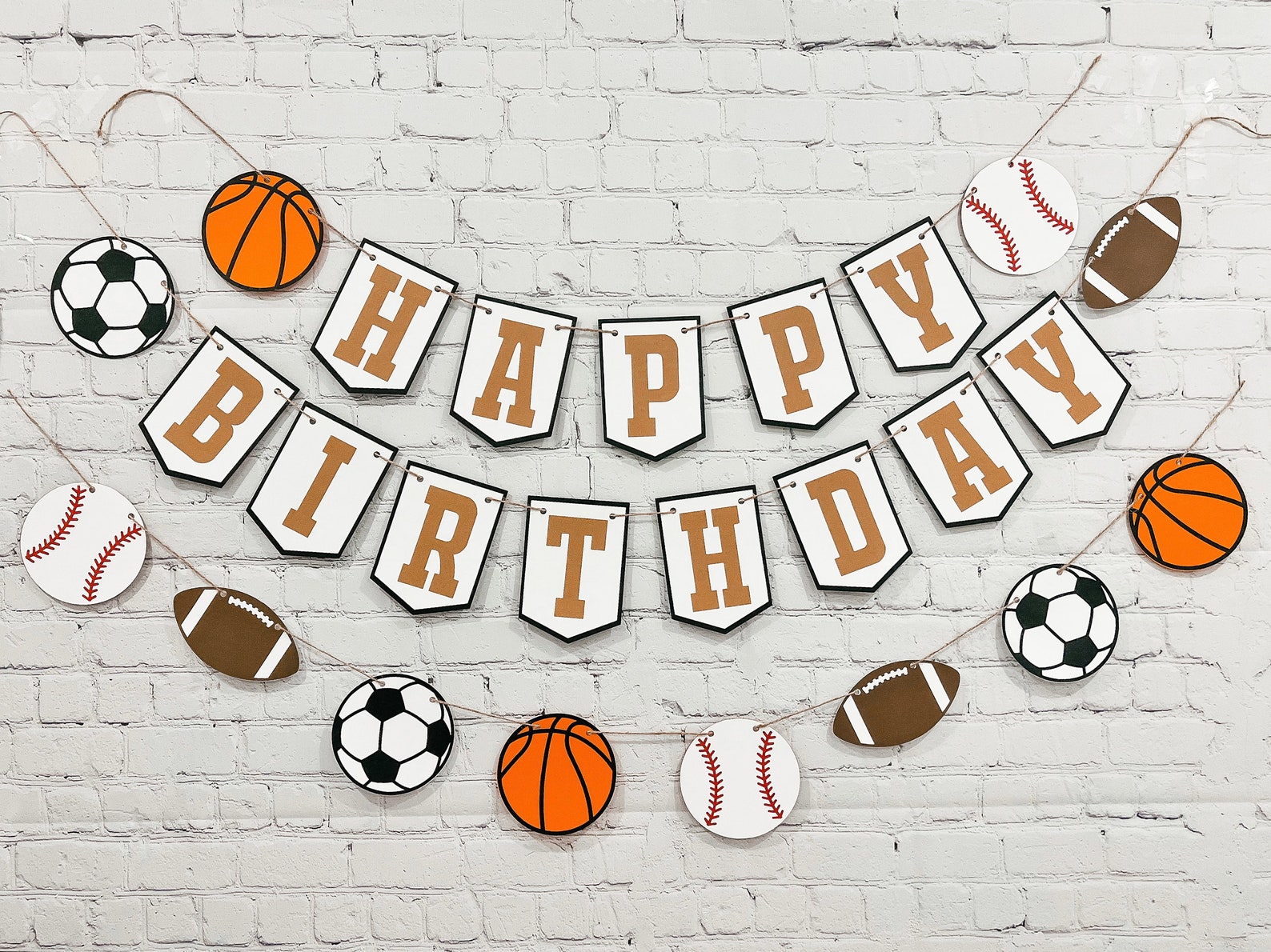 Happy Birthday Sports Banner / Sports Ball Banner / Sports Birthday ...