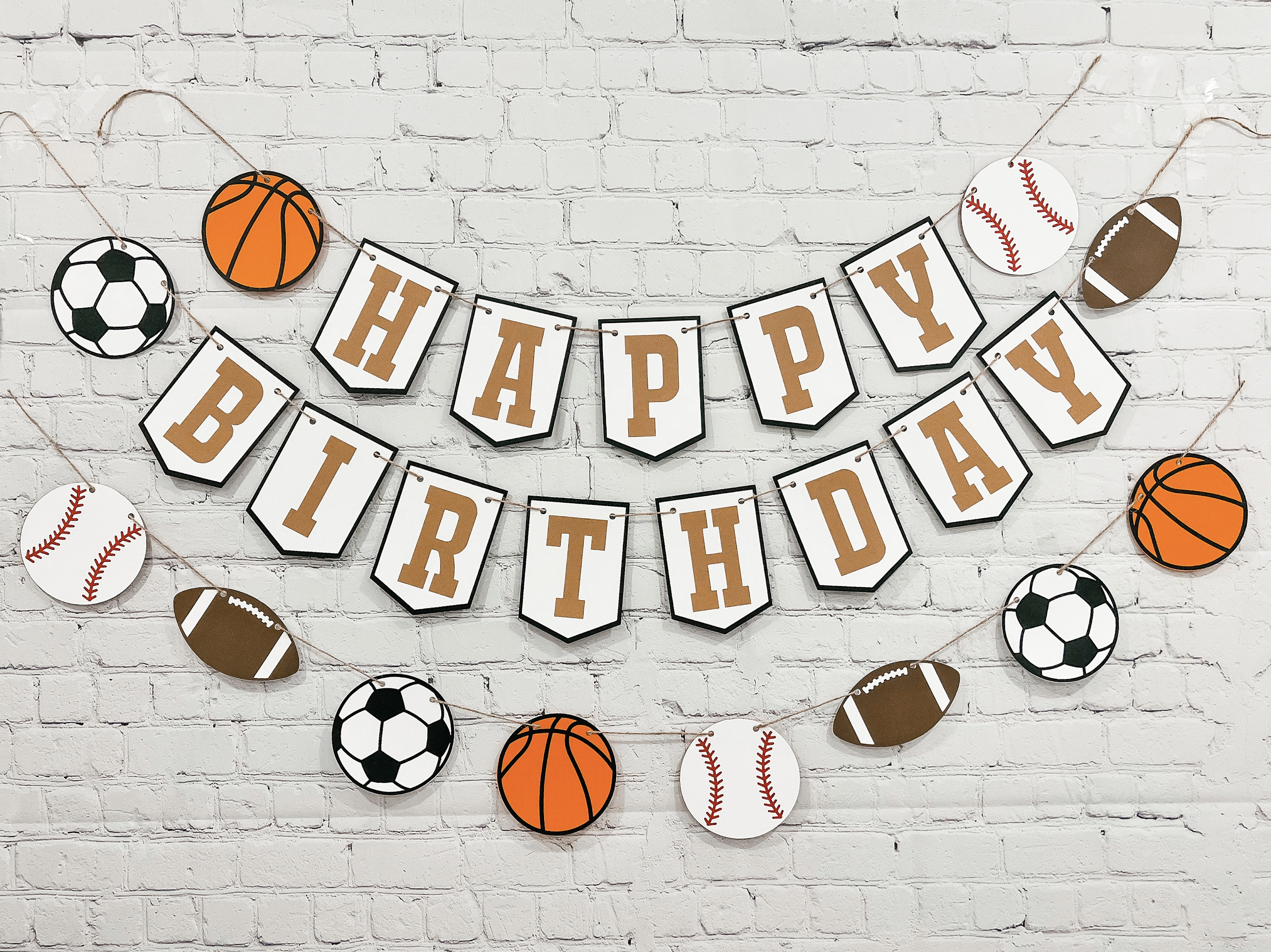 Happy Birthday Sports Banner / Sports Ball Banner / Sports - Etsy