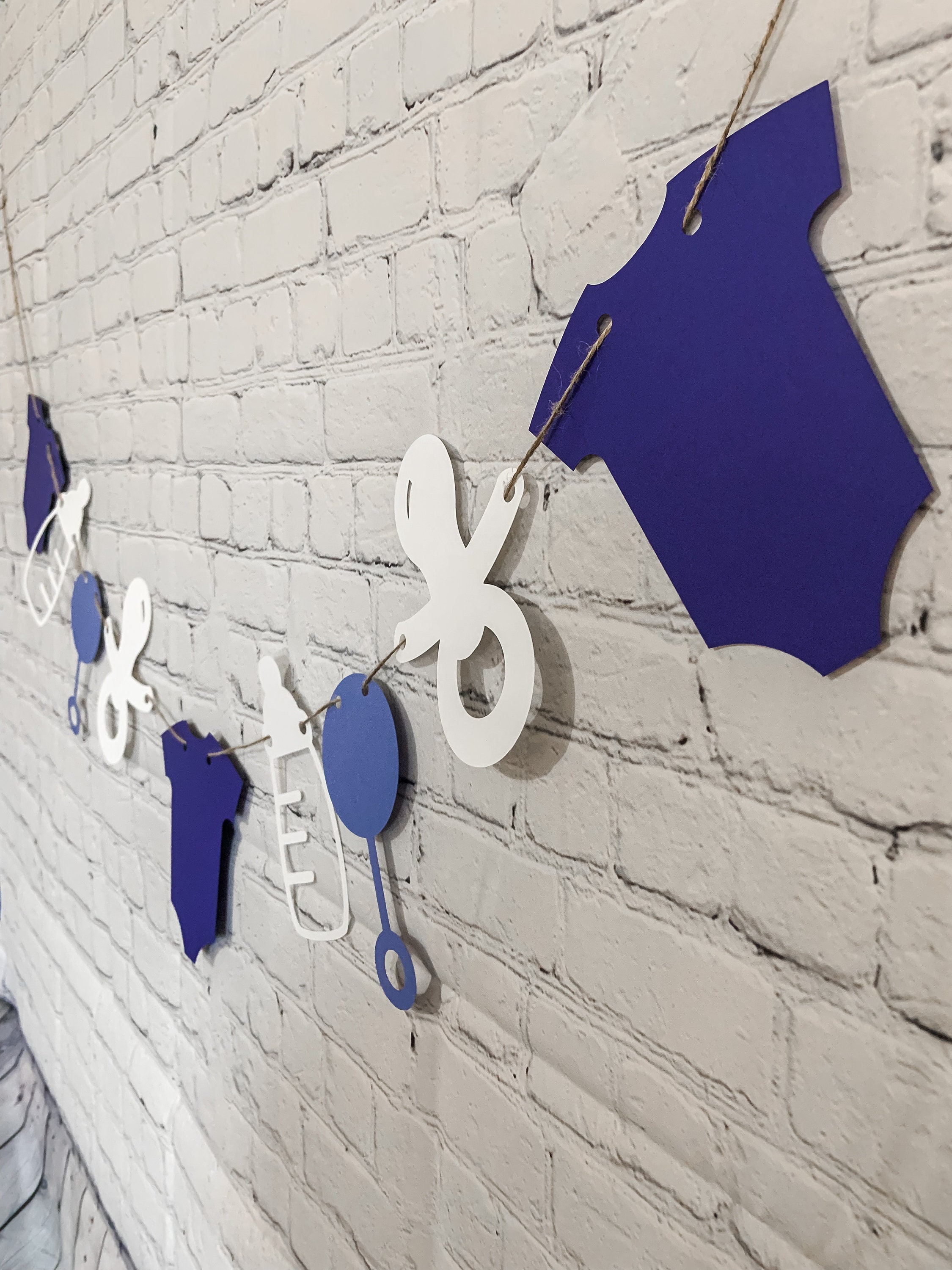 Baby Shower Banner (onesie, Bottle, Rattle, Pacifier) - Etsy