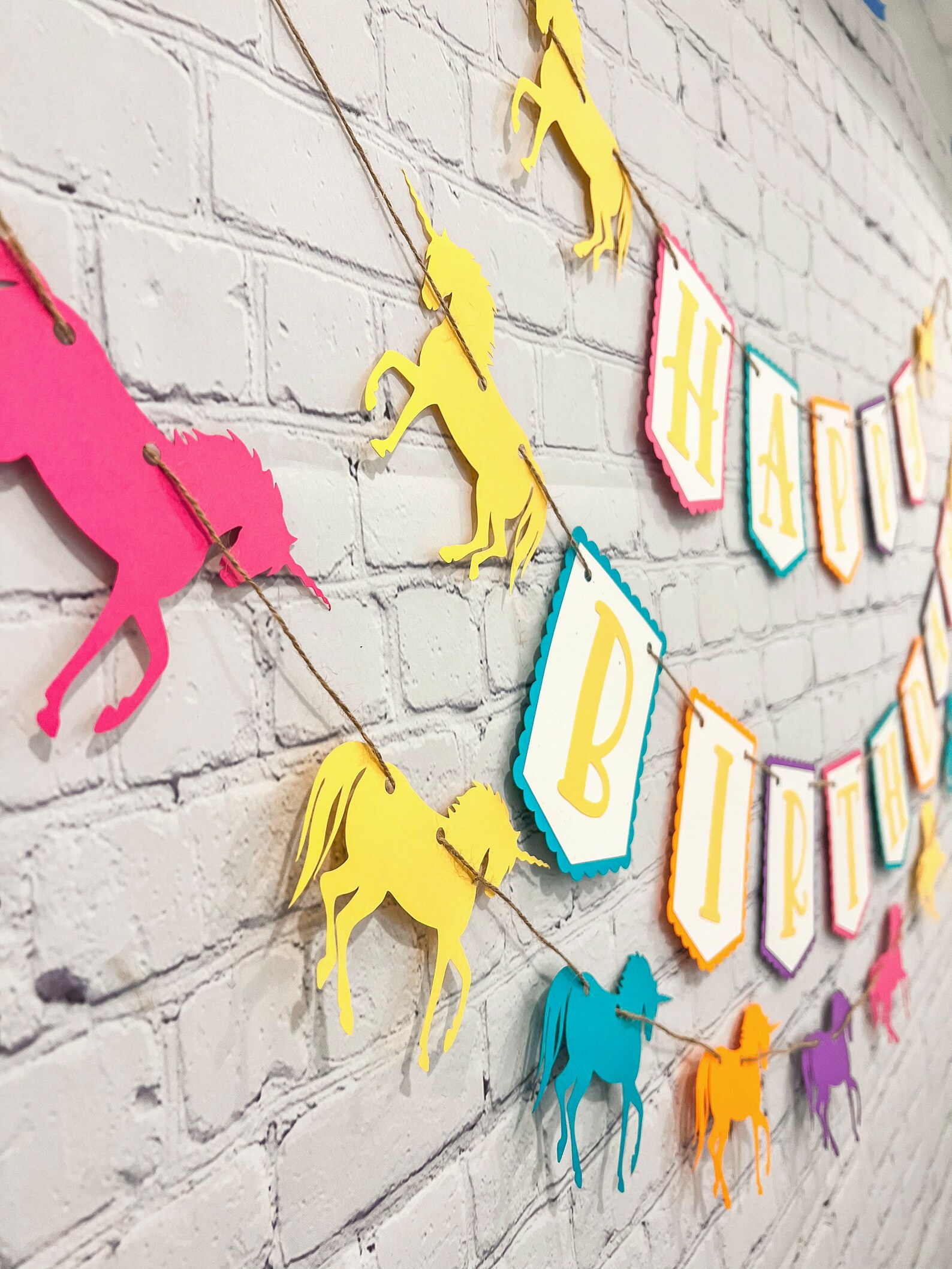 Unicorn Happy Birthday Banner / Unicorn Birthday Banner / Unicorn ...