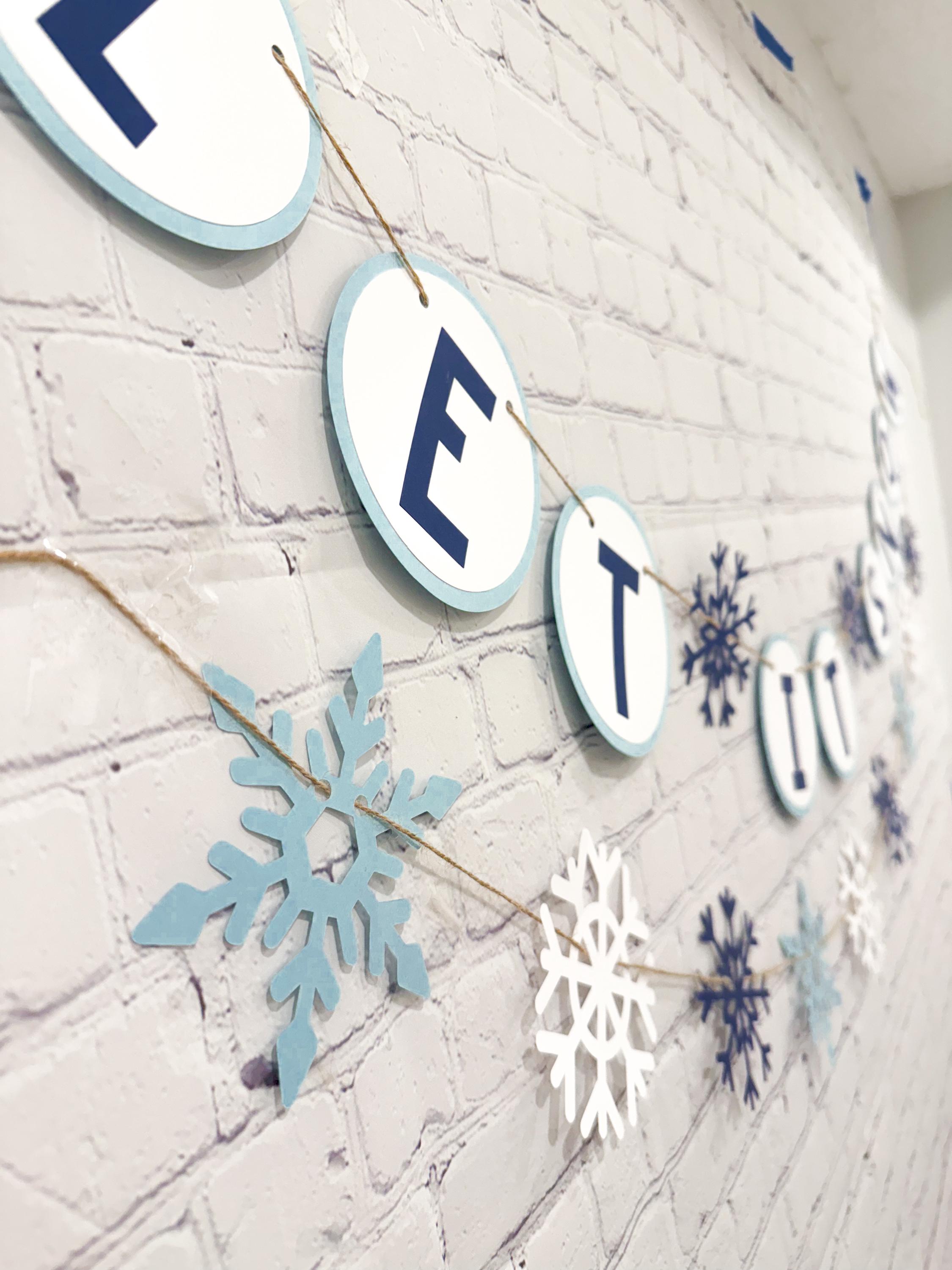 Let It Snow Banner / Winter Banner / Snowflake Banner / Snowflake ...