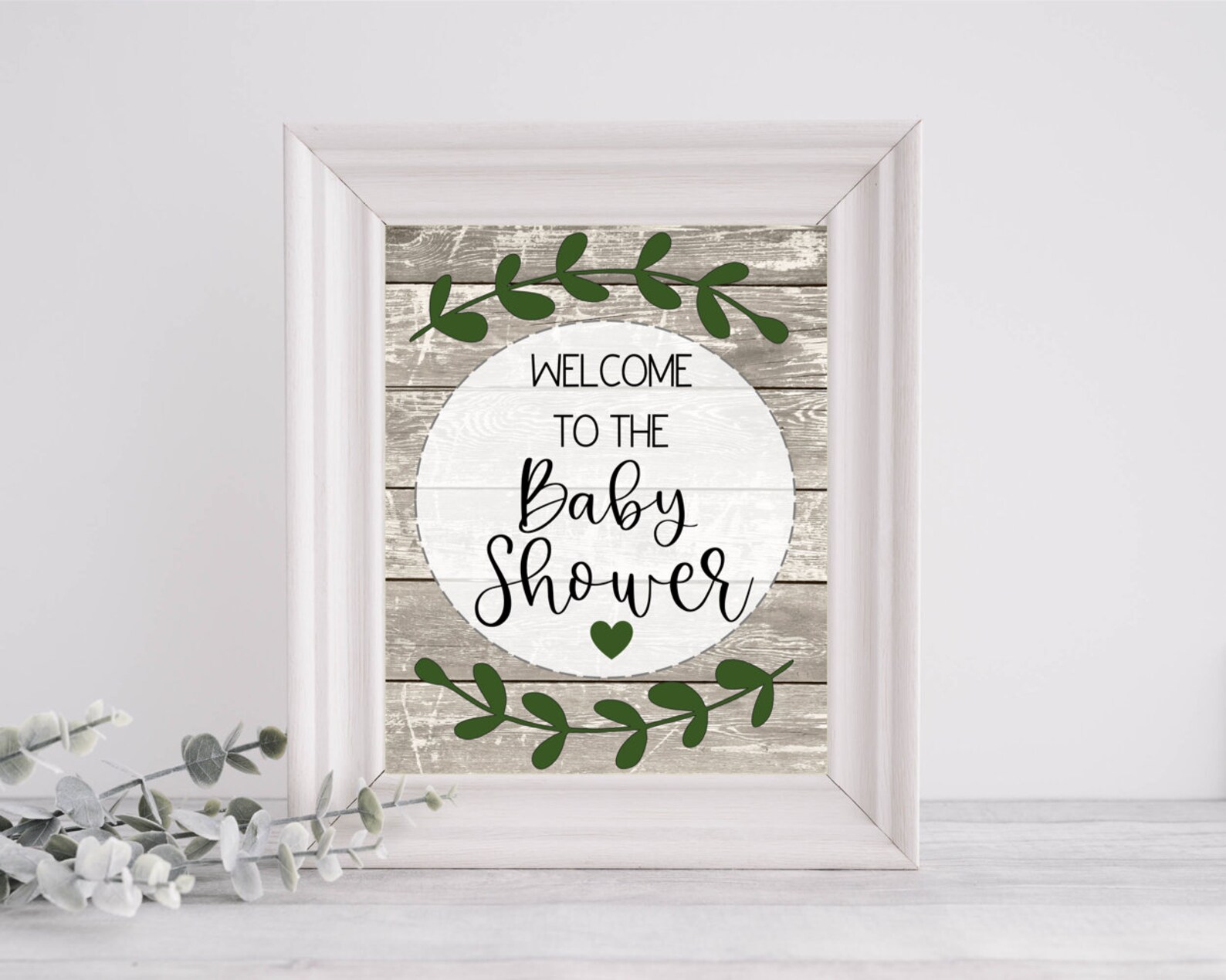 Rustic Baby Shower Sign / Printable Baby Shower Sign / | Etsy