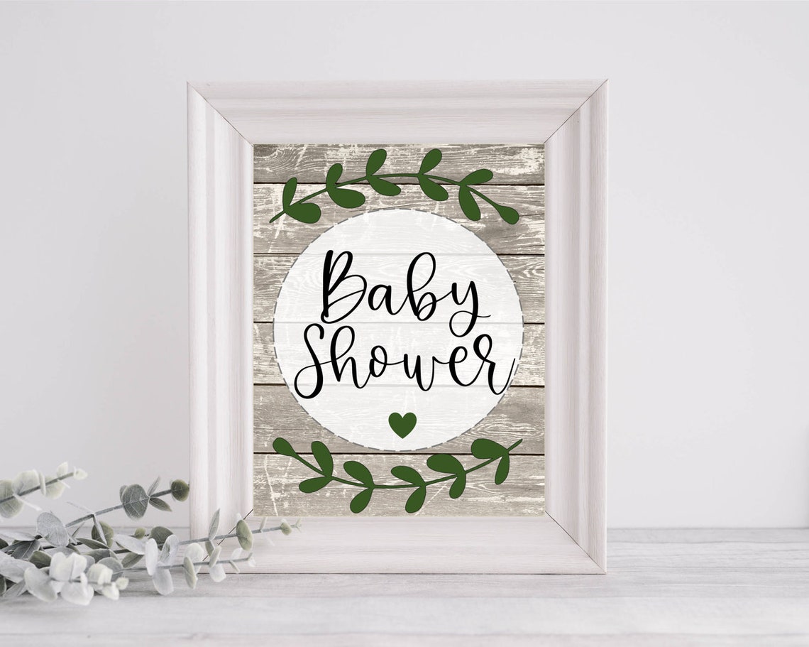 Rustic Baby Shower Sign / Printable Baby Shower Sign / | Etsy