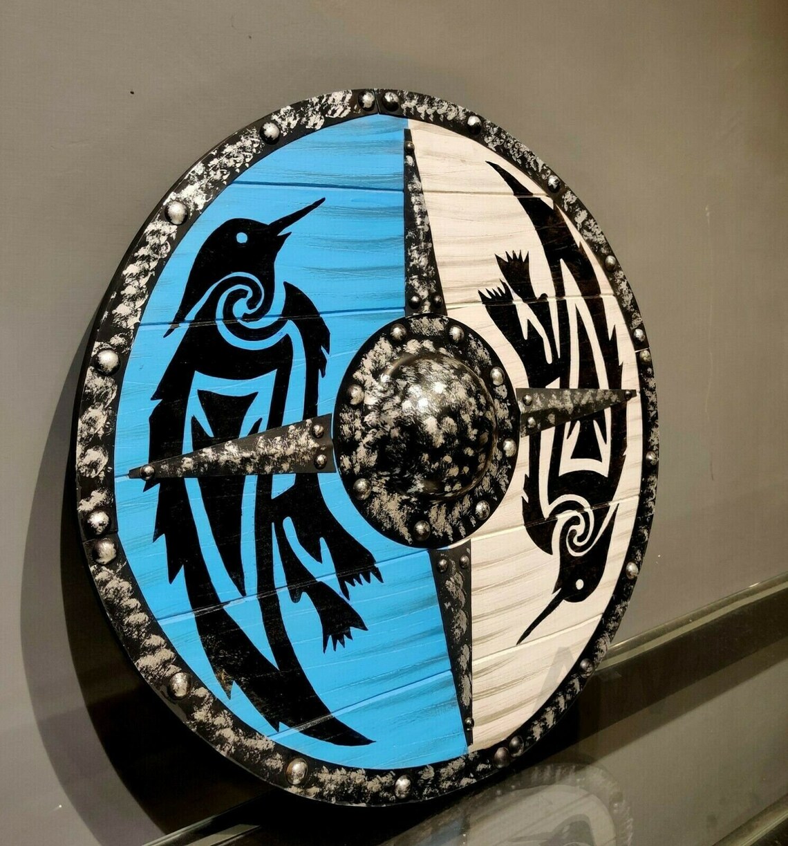 Ragnar Lothbrok Viking Shield Gift Eivor Valhalla Raven - Etsy Canada