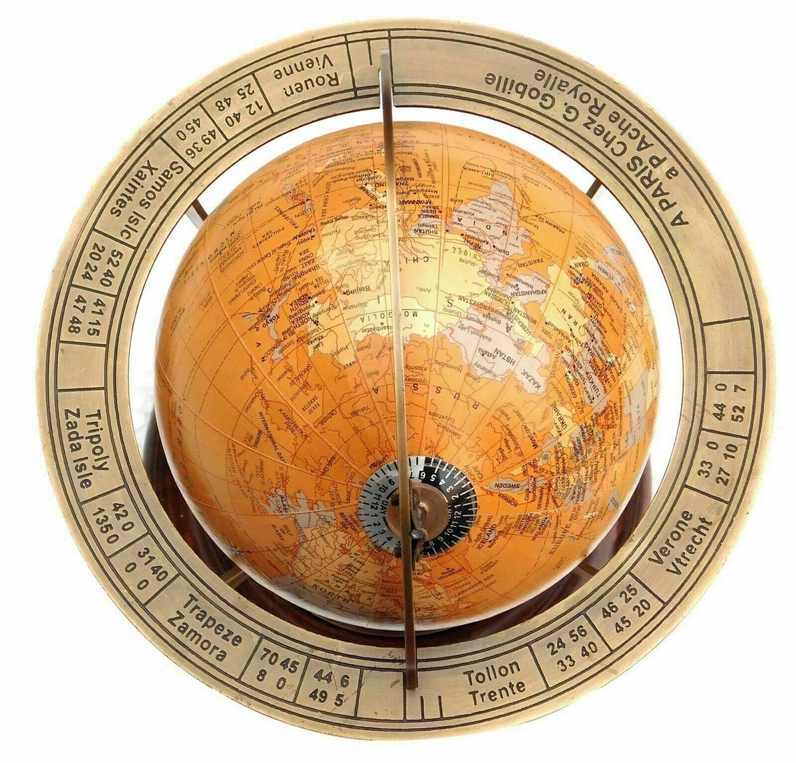 Nautical Brass Armillary Tabletop Marine Sphere World Globe | Etsy