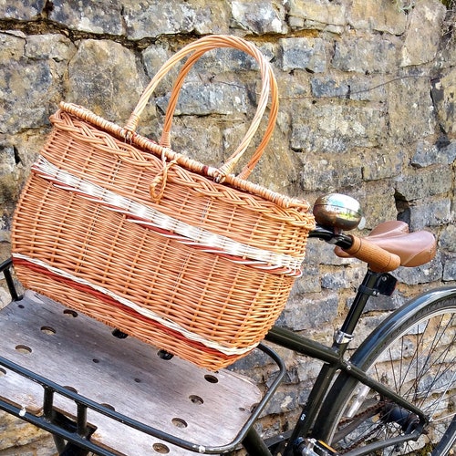 Side Wicker Bike Basket | Etsy
