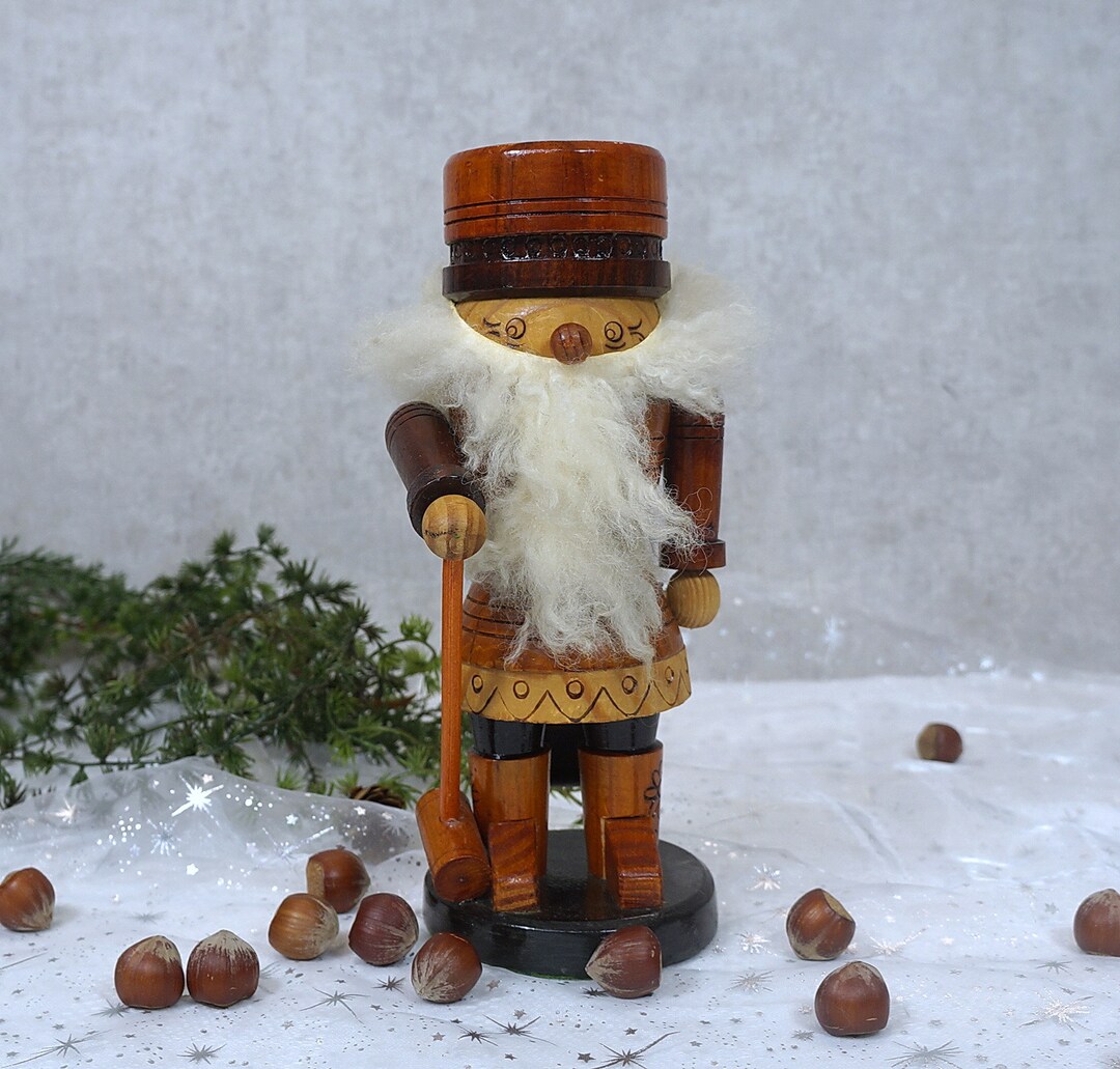 Erzgebirge Nussknacker 70er Jahre Weihnachtsdeko Holzfigur Volkskunst ...