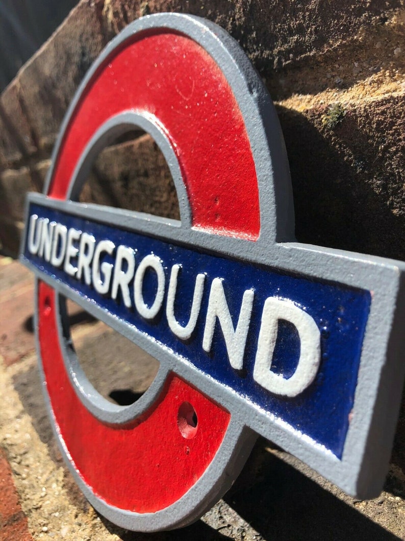 Cast Iron London Underground Sign Plaque | Etsy