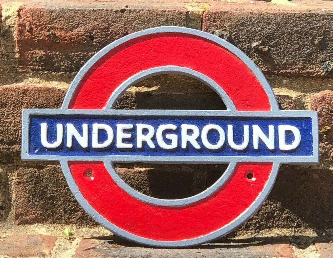 Cast Iron London Underground Sign Plaque - Etsy UK