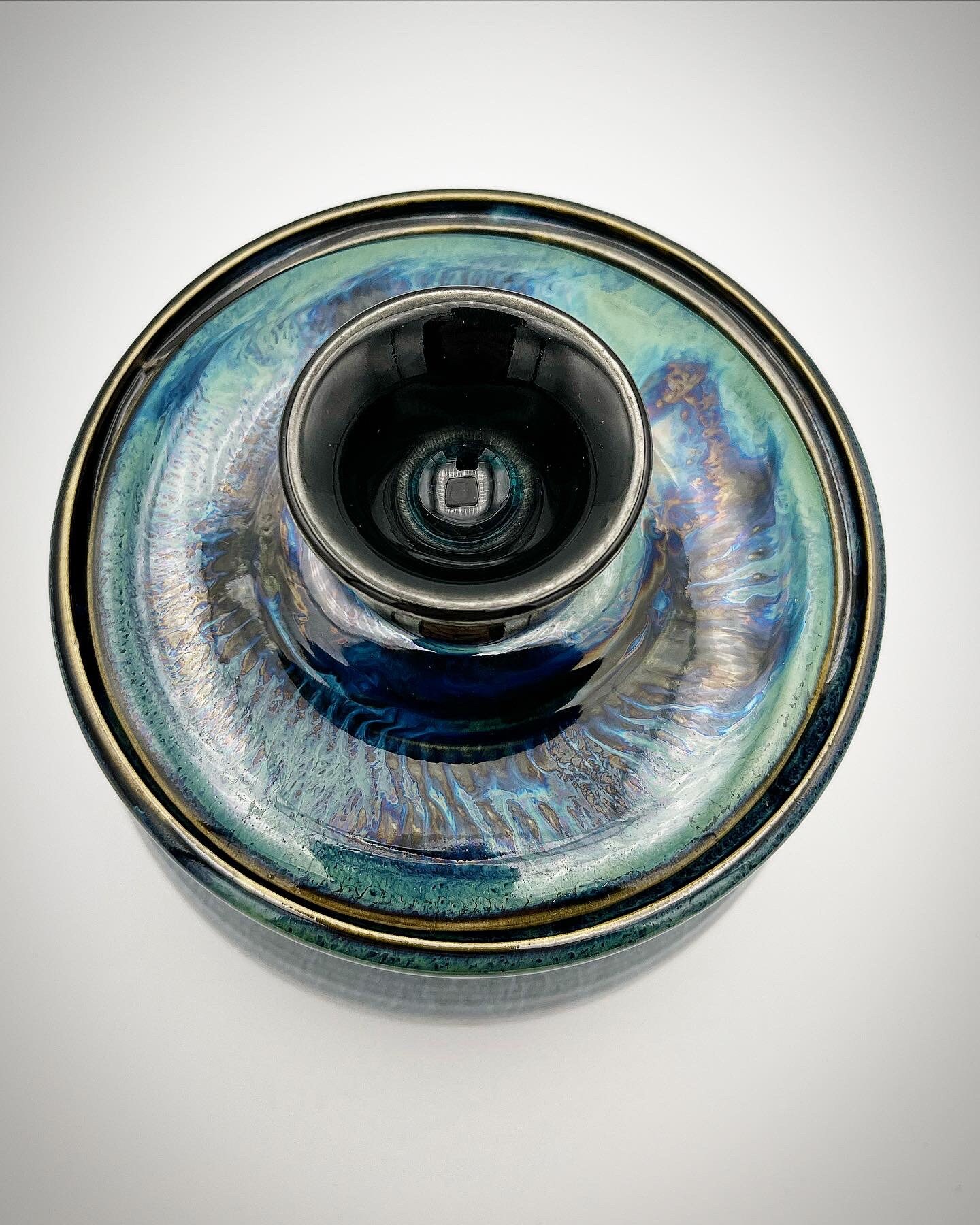 Ceramic Handmade Lidded Jar Glazed W/ Obsidian & Seaweed - Etsy