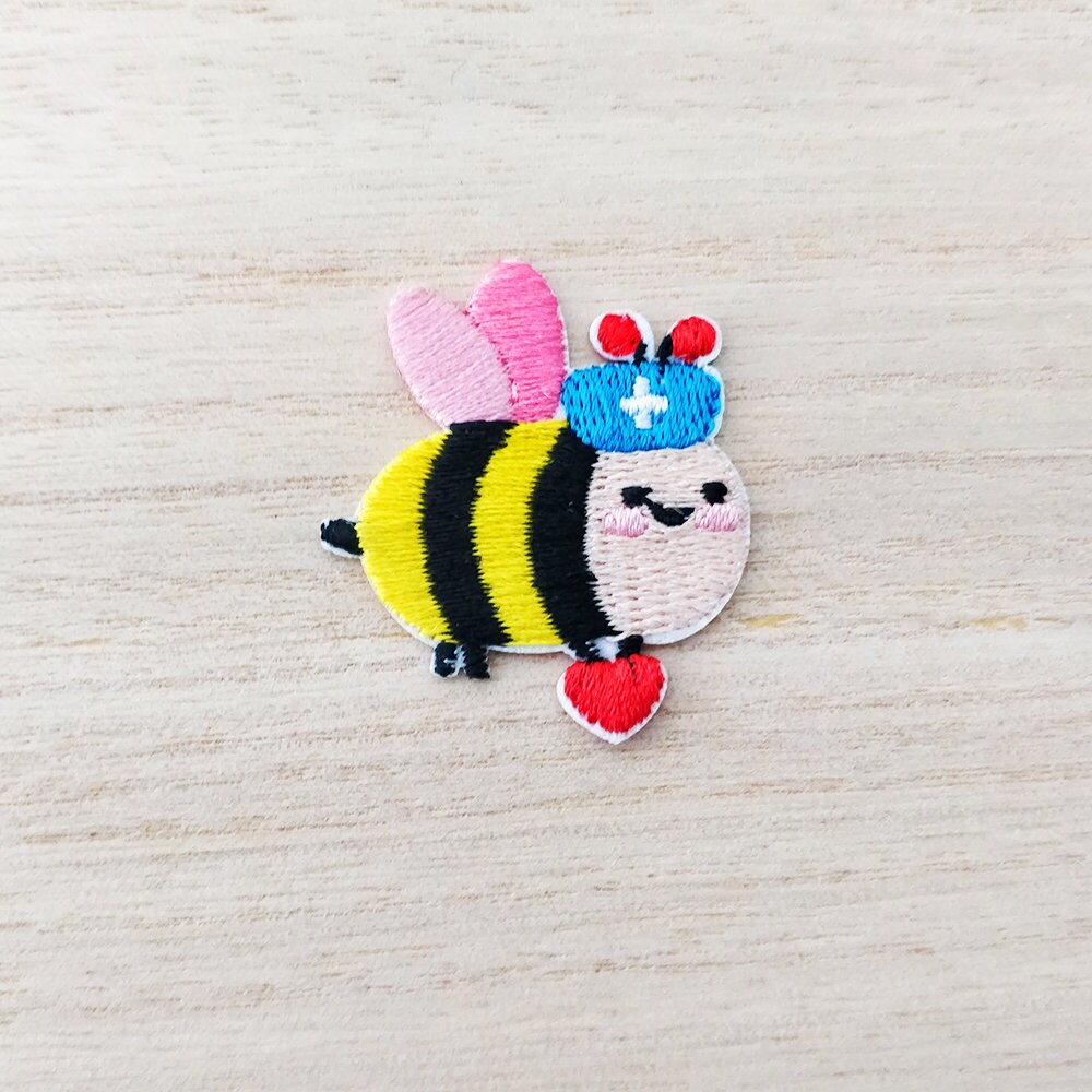 Cute Nurse Bumblebee Iron on Patch Embroidery Patch Cute | Etsy
