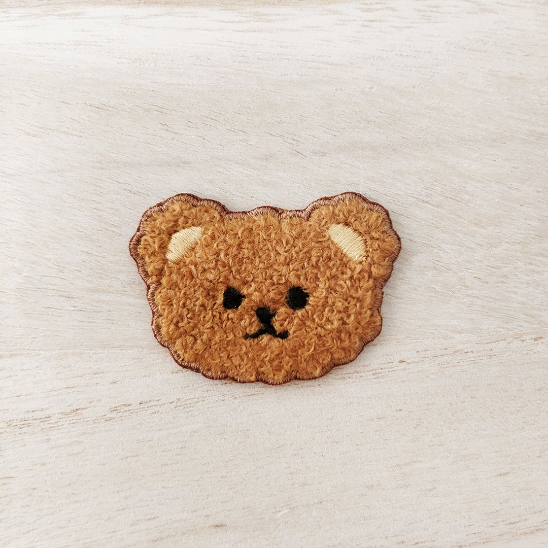 Cute Teddy Bear Iron on Patch, Embroidery Patch, Cute Kawaii Patch, Sew ...