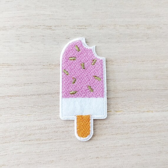 Pink Popsicle Iron On Patch Embroidery Patch Cute Kawaii | Etsy
