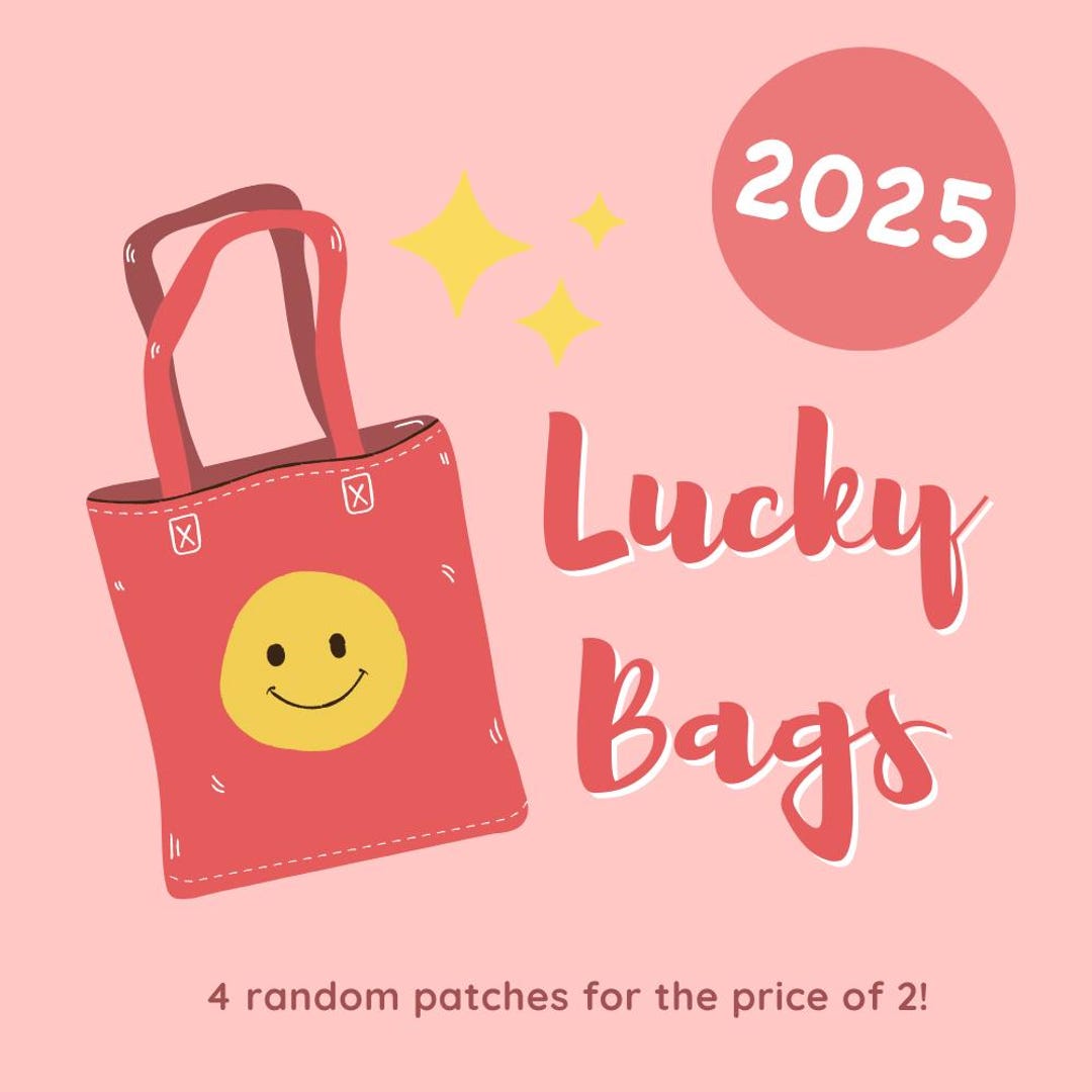 4 Random Patches Lucky Bag, Mystery Bag, Grab Bag Iron on Patch ...