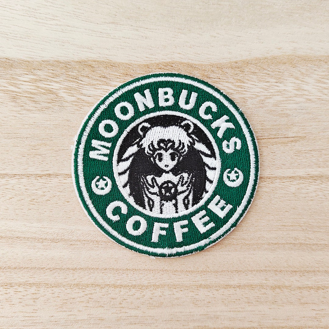 Sailor Moon Starbucks 'moonbucks' Logo Iron on Patch, Embroidery Patch, Cute Kawaii Patch, Sew ...