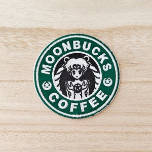 Sailor Moon Starbucks 'moonbucks' Logo Iron on Patch, Embroidery Patch ...