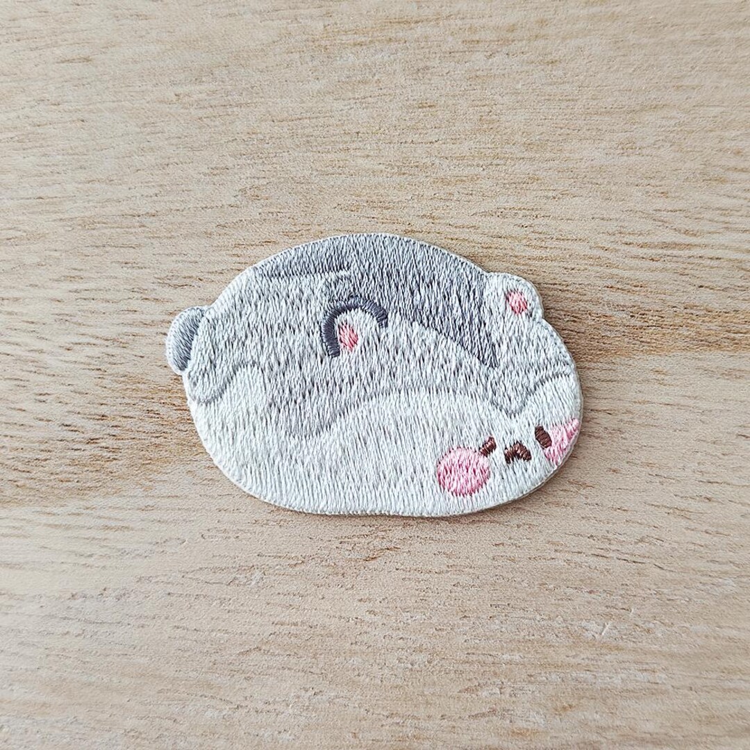 Hamster Rolled Into a Ball Iron on Patch, Embroidery Patch, Cute Kawaii ...