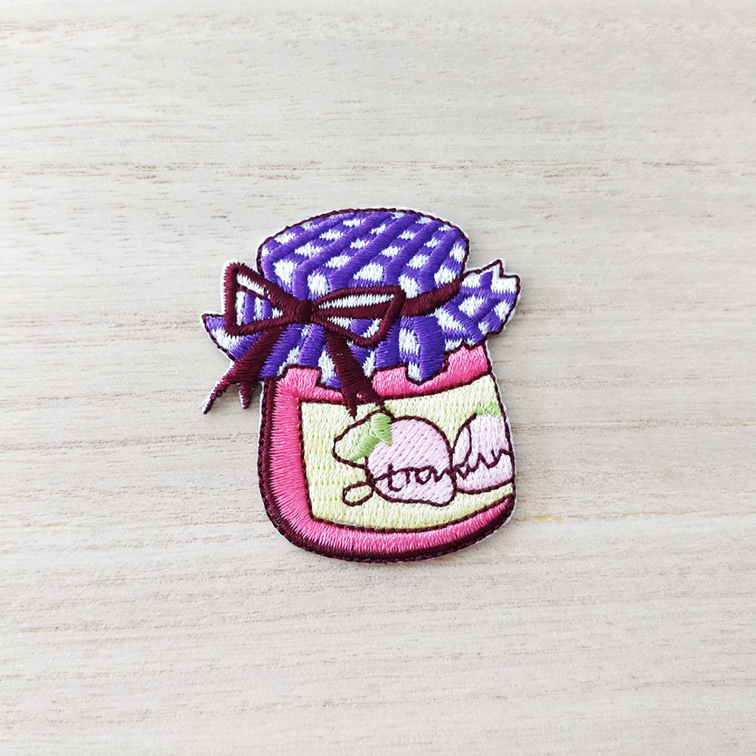 Strawberry Jam Iron on Patch, Embroidery Patch, Cute Kawaii Patch, Sew ...