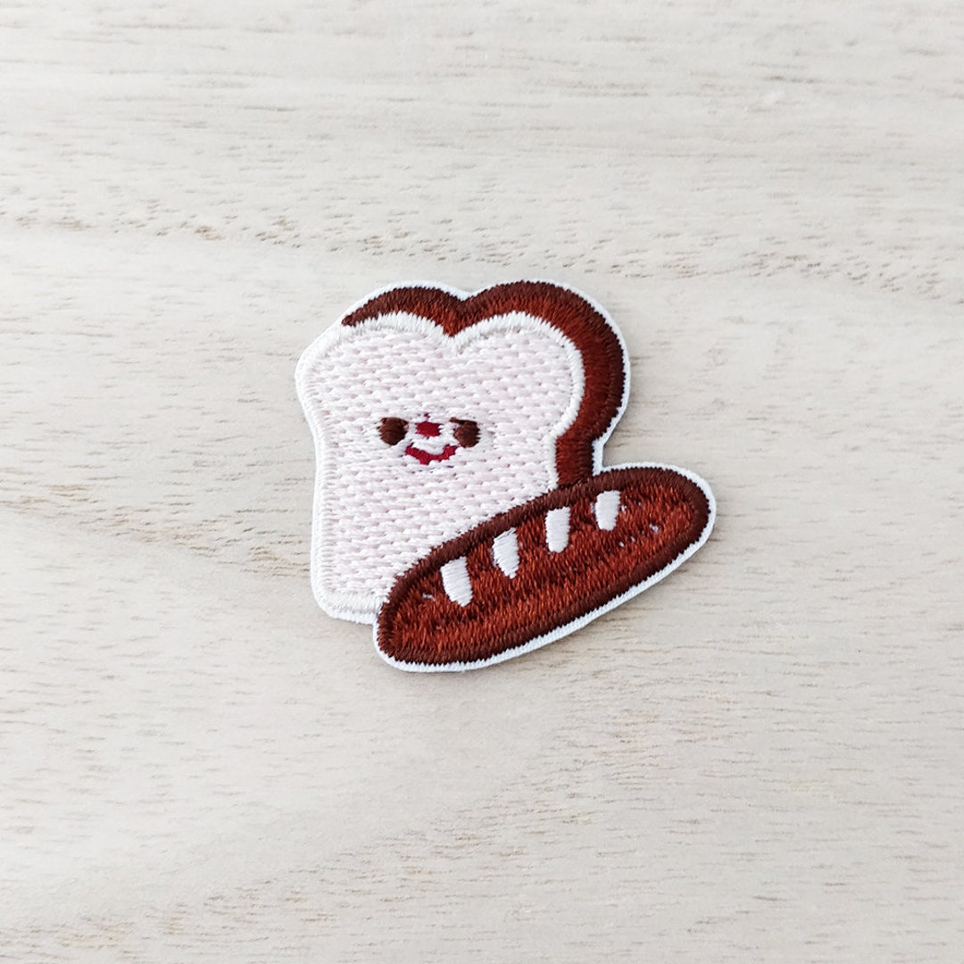 Slice of Bread With Loaf Iron on Patch, Embroidery Patch, Cute Kawaii ...