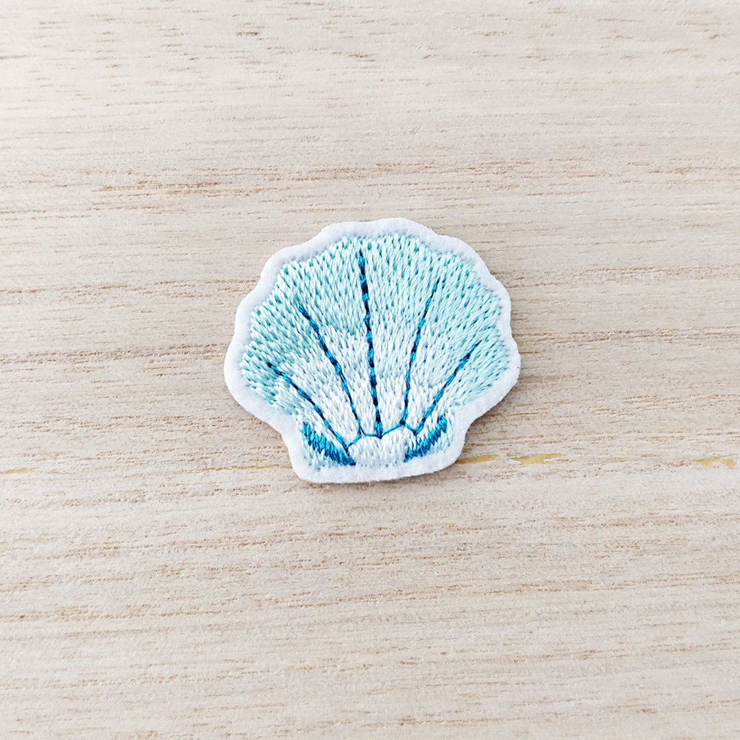 Pretty Seashell Iron on Patch, Embroidery Patch, Cute Kawaii Patch, Sew ...