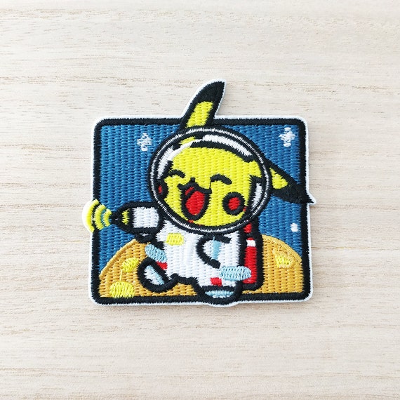 Astronaut Pikachu Pokemon With Laser Iron on Patch Embroidery - Etsy
