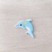 Small Blue Dolphin Iron on Patch, Embroidery Patch, Cute Kawaii Patch ...