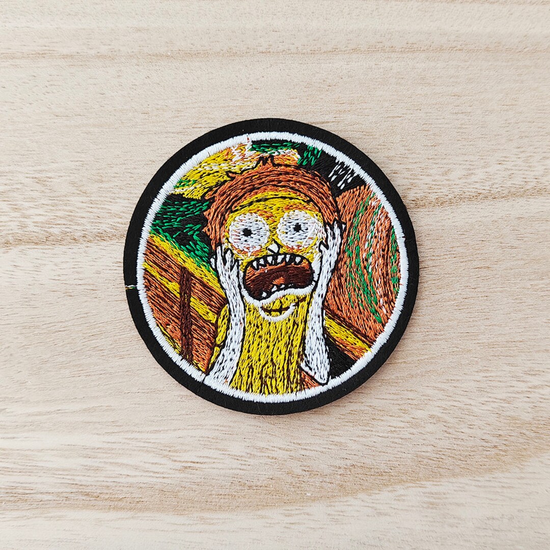 Art 'the Scream' Parody Iron on Patch, Embroidery Patch, Cute Kawaii ...