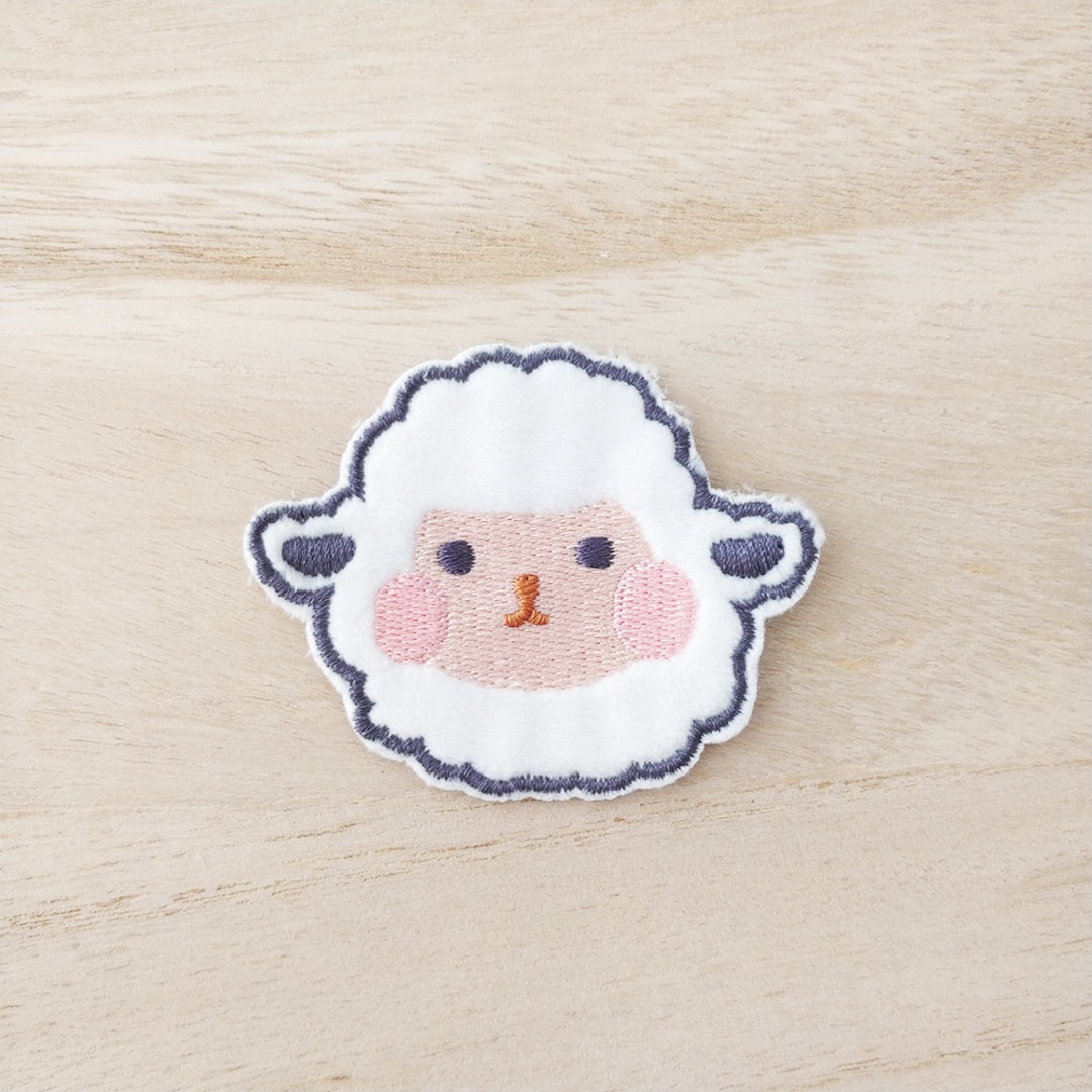 Fluffy Sheep Lamb Iron on Patch, Embroidery Patch, Cute Kawaii Patch ...