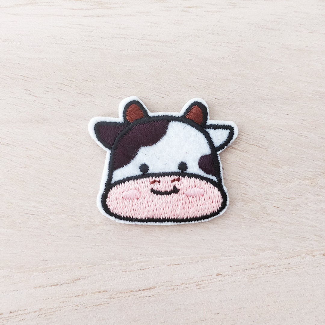 Milk Cow Iron on Patch, Embroidery Patch, Cute Kawaii Patch, Sew on ...